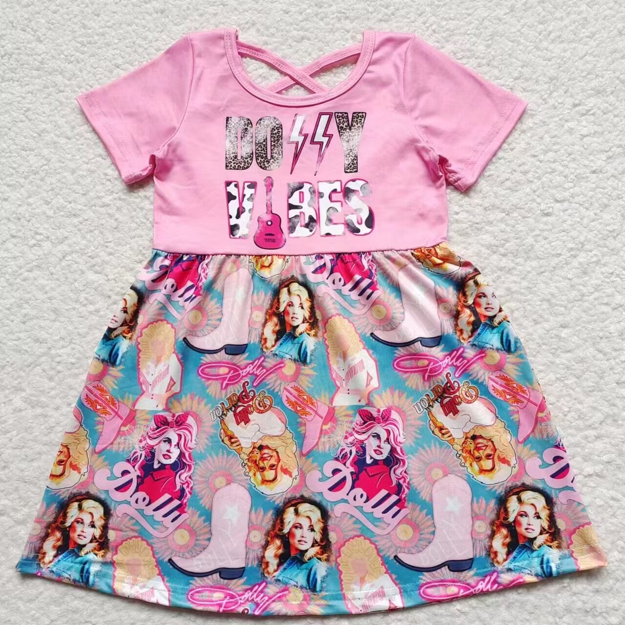 GSD0316 Dolly Singer Dolly Short Sleeve Dress Pink – Jojo-001