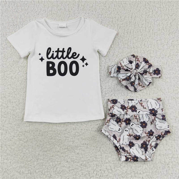 GBO0175 Girl All Saints Ghost white short sleeve triangle – Jojo-001